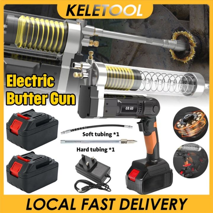 620CC Cordless Electric Butter Gun Rechargeable 12000 PSI High Pressure ...