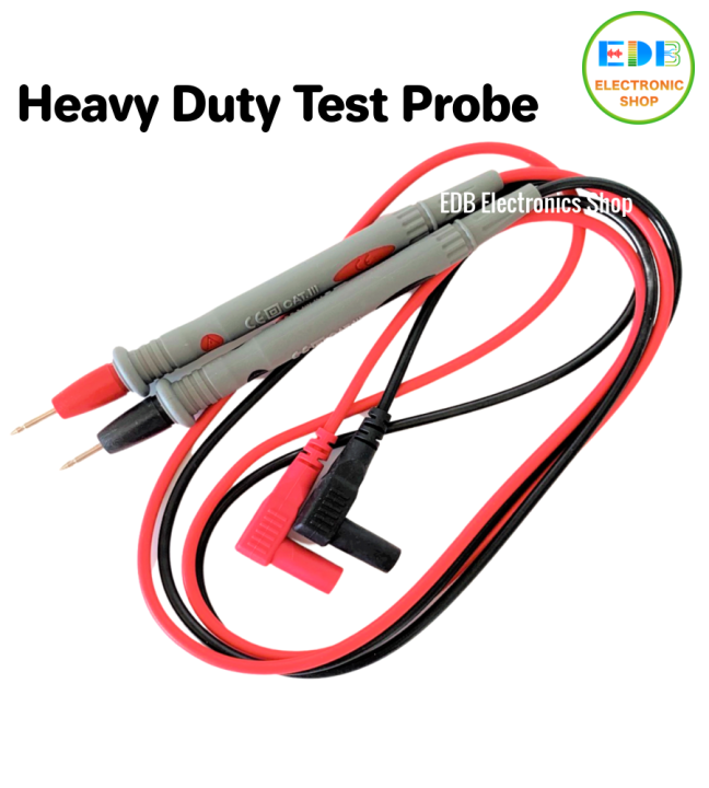 Multimeter Test Probe Heavy Duty 35" long Test Leads Pin Needle Tip to ...