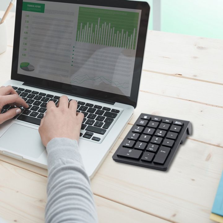 (ERNG) Wireless Number Pad Numeric Keypad 22 Keys Portable 2.4 GHz ...