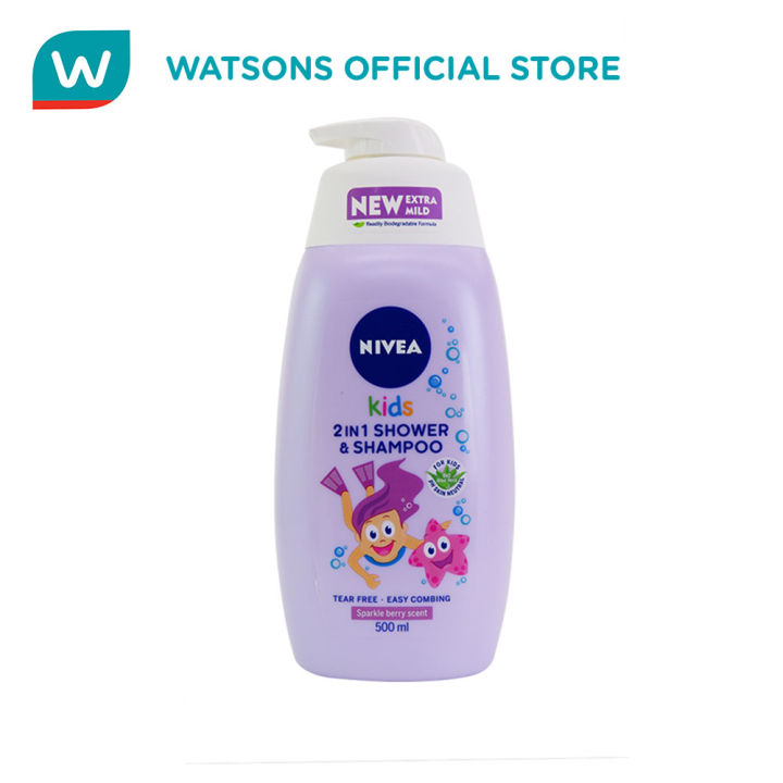 NIVEA Kids 2-in-1 Shower & Shampoo Sparkle 500ml | Lazada PH