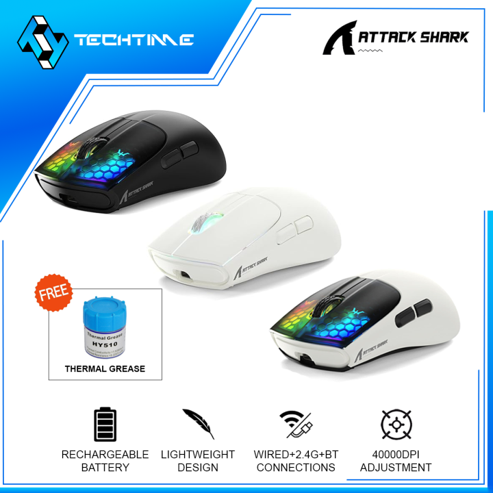 Attack Shark X5 Wireless Gaming Mouse Tri-Mode 2.4G USB-C Wired ...