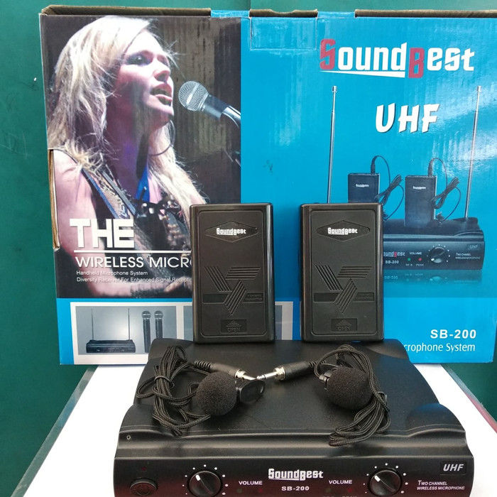 MIC WIRELESS JEPIT2 0n SOUND BEST SB-200 UHF | Lazada Indonesia