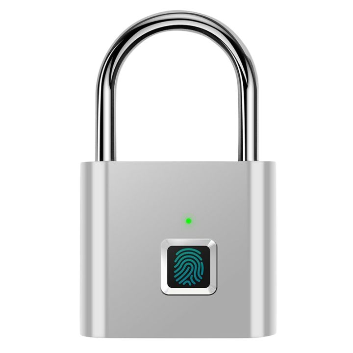 Fingerprint Padlock,Portable Anti-Theft USB Charging Fingerprint Lock ...
