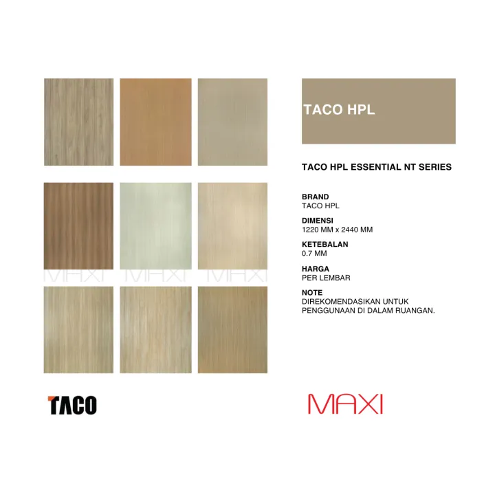 Taco HPL Essential NT Series TH-111NT - TH-825NT | Lazada Indonesia