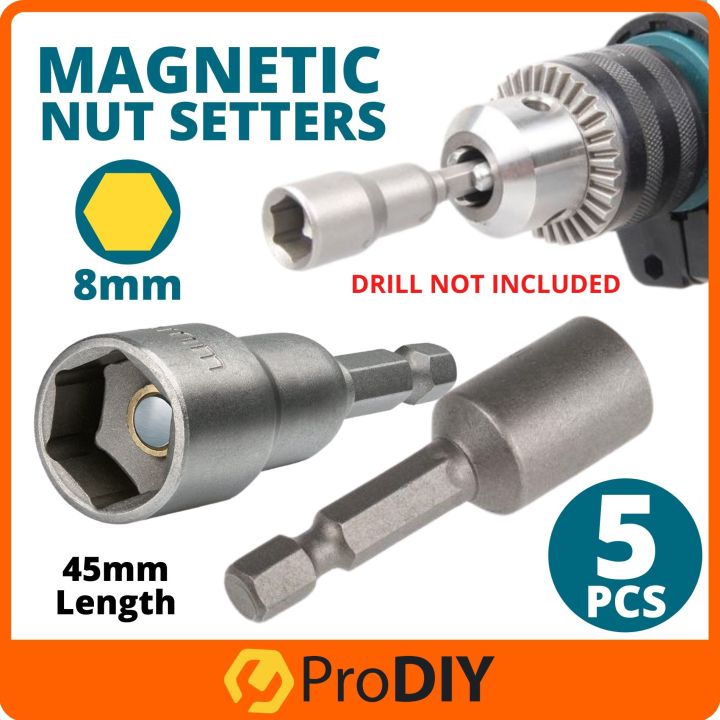 8mm Hex 45mm Length Magnetic Nut Setter Driving Bit for Drills Screw ...
