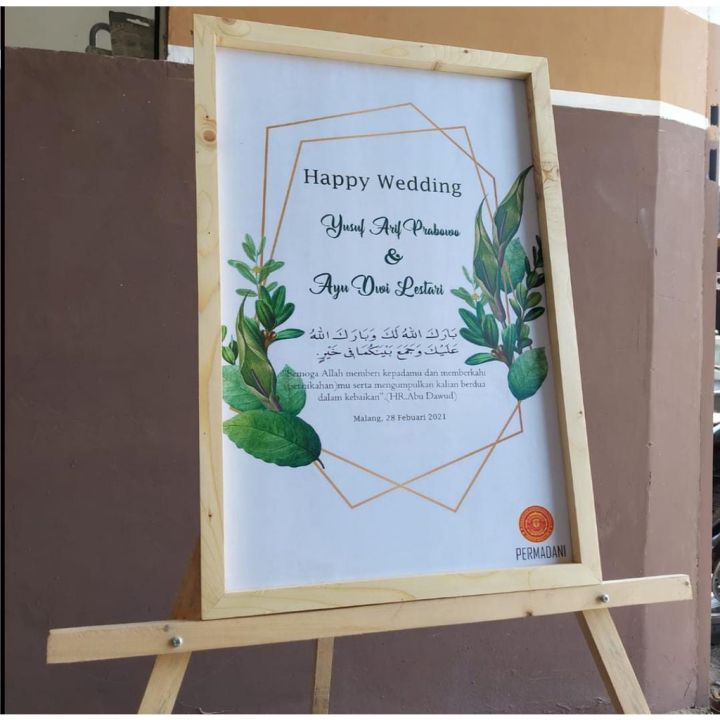 Kreasikayukuu Welcome Sign Papan Nama Wedding Enggament Lamaran Frame ...