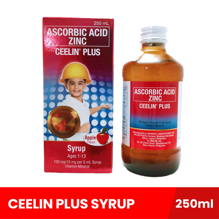 CEELIN Plus Syrup 250ml, kids vitamins syrup, vitamins for kids ...