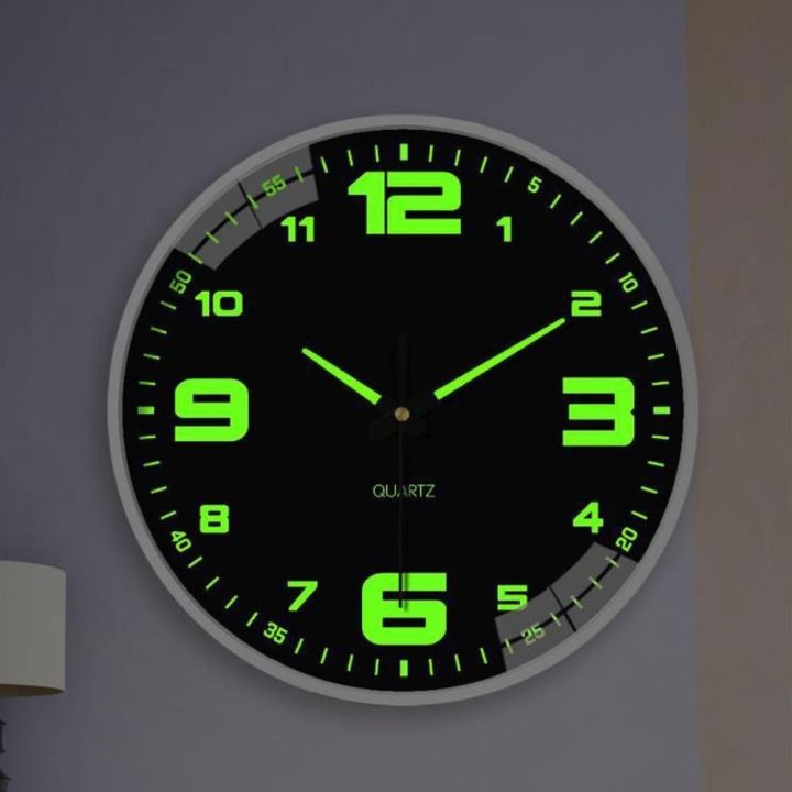 K0K4DQ Silent Quartz Wall Clock Round Plastic Digital Clock Home ...