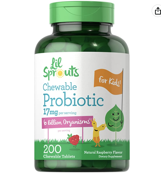 Lil Sprouts Chewable Probiotics for Kids | 6 Billion CFUs | Natural ...