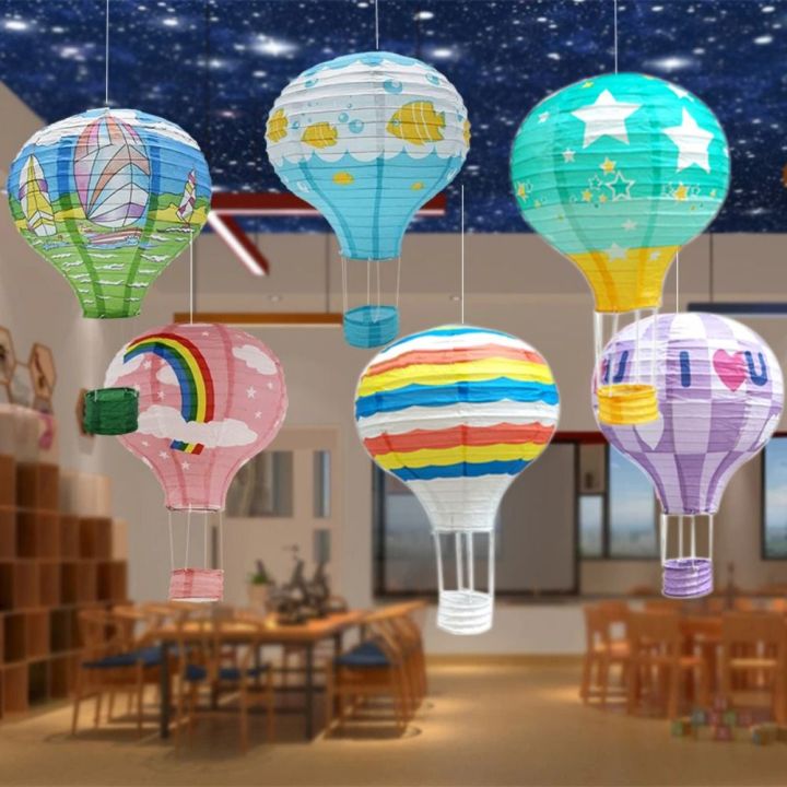 ZG285 DIY Hot Air Balloon Lantern Hanging Handmade Paper Lantern ...