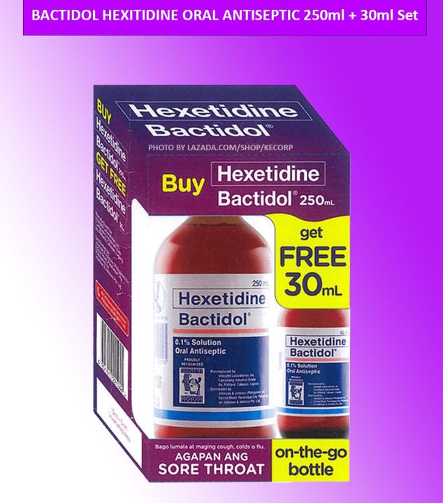 Bactidol Hexetidine Oral Antiseptic 250ml + 30ml Set | Lazada PH