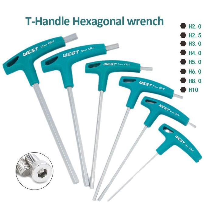 T-Type Hex Key Allen Wrench Set With Ruer Hle 2-10Mm Hexagonal Wrench ...