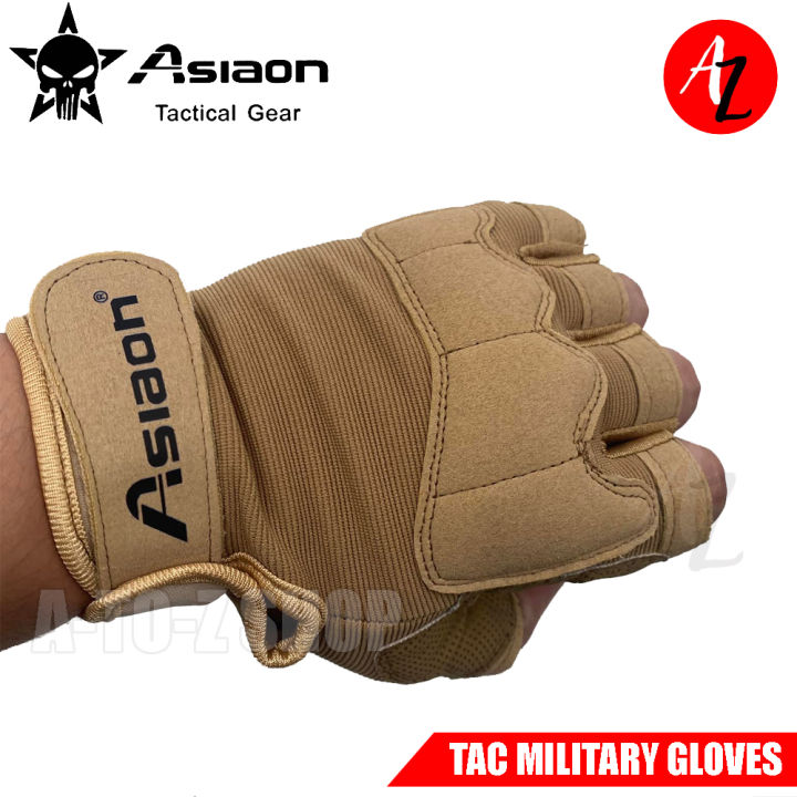 ASIAON TAC Tactical Gloves Training Rider Protective Half-Gloves Half ...