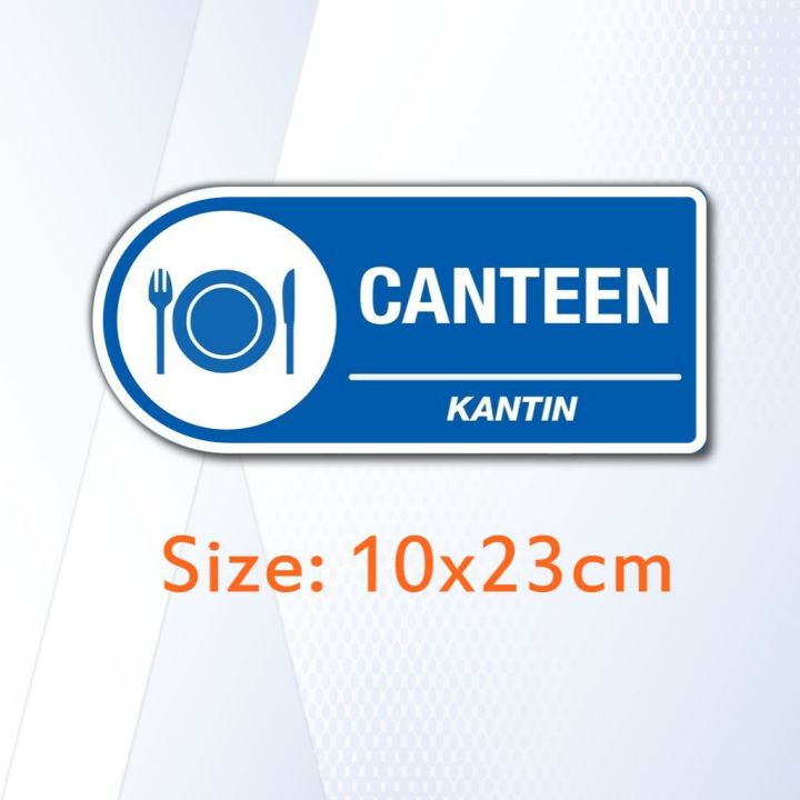 Signage Rambu Canteen Kantin Sign PVC Tebal 5mm | Lazada Indonesia