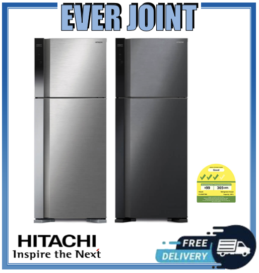 Hitachi R-V560P7MS [450L] 2 Door Fridge Free Disposal | Lazada Singapore