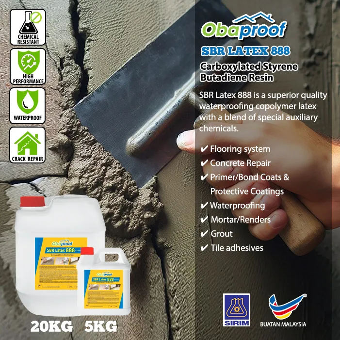 5KG/20KG OBAPROOF SBR LATEX 888 Carboxylated Styrene Butadiene Resin ...
