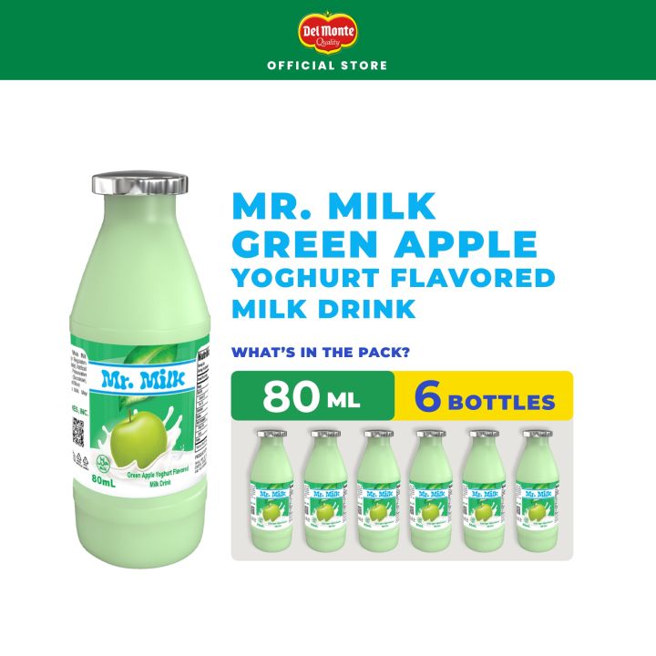 MR. MILK Green Apple Yoghurt Flavored Milk Drink that Kids Love - 80ml ...