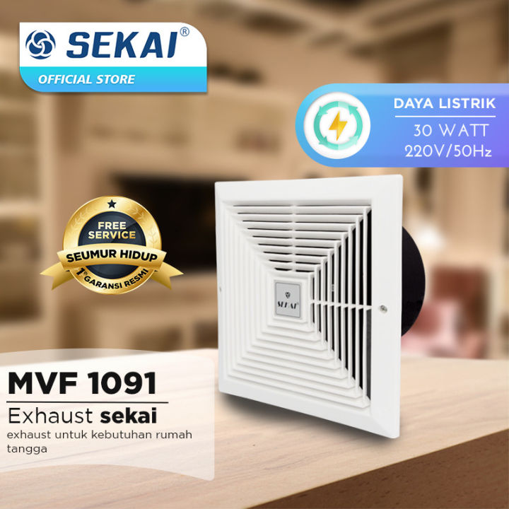 Sekai Kipas Angin Plafon Exhaust MVF 1091 Tipe Dak Langit-Langit | Lazada Indonesia