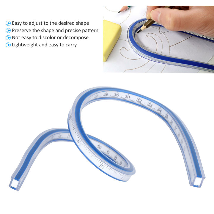 Flexible Curve Ruler Plastic Sc Soft Measu Tool for Drawing and ...