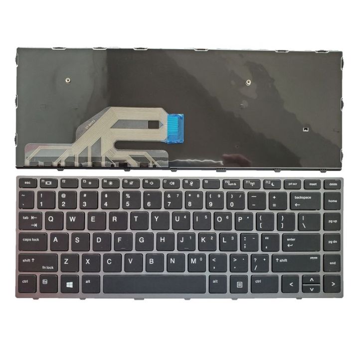 New FOR HP Probook 430 G5 440 G5 445 G5 Silver frame Laptop Keyboard US ...