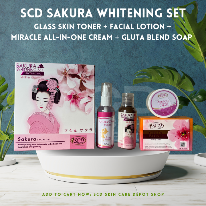 SCD Sakura Whitening Set A w/ FREEBIES (Anti-Aging Solution: Glass Skin ...
