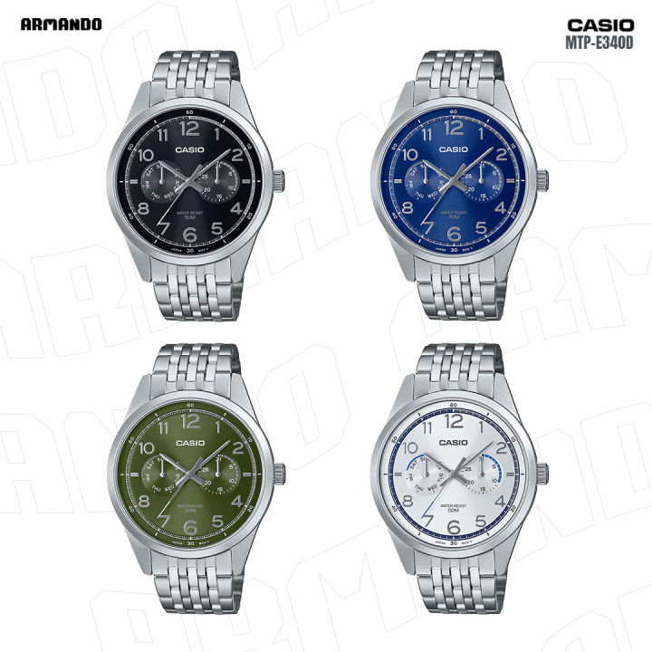 Casio MTP-E340D-1A,MTP-E340D-2A,MTP-E340D-3A,MTP-E340D-7A นาฬิกาข้อมือ ...