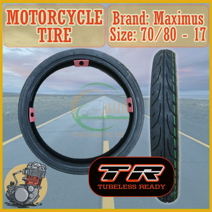 TUBELESS 70/80 - 17 Motorcycle Tire Rim 17 Brand: Maximus | Lazada PH
