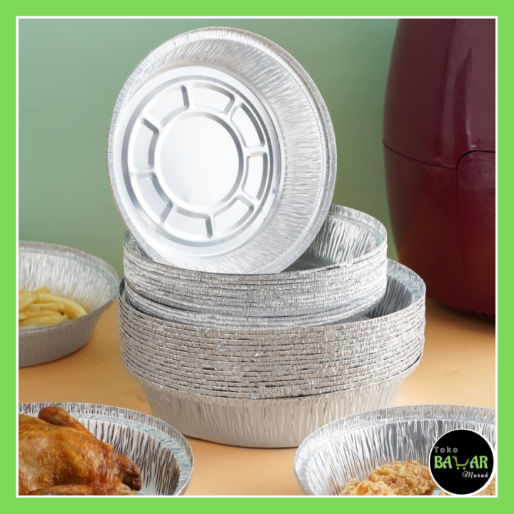 Aluminium Tray Bulat / Wadah Aluminium Foil Bulat / Wadah Aluminium ...