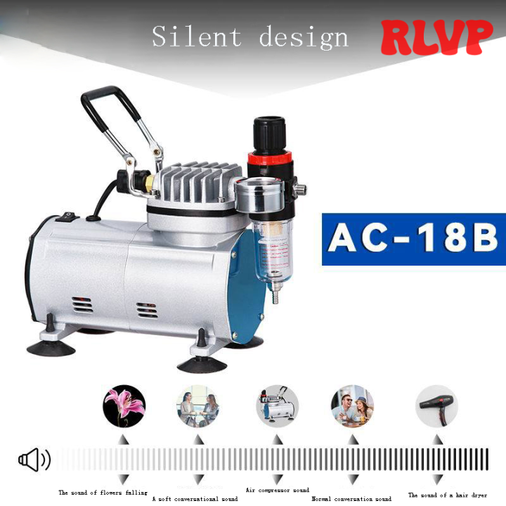 [RLVP] Double Action Piston Air Compressor Portable Airbrush Spray Mini ...