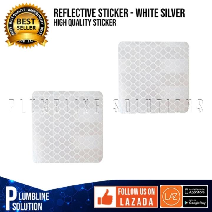 3D Reflector Sticker Square Sign (2 pcs/pack) / Self-adhesive / Super ...