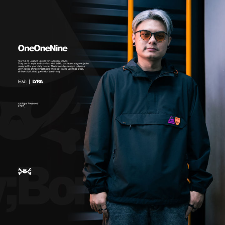 Oneonenine Jaket Outdoor Lyra Black Series - Jaket Sablon Bordir Motor ...