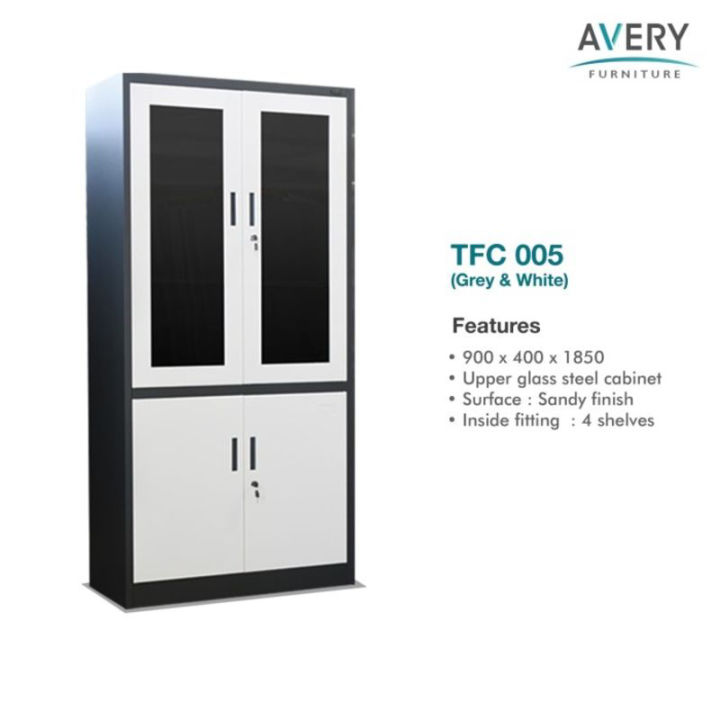 TFC005 - Lemari Arsip / Filing Cabinet Besi Upper Glass Swing | Lazada ...