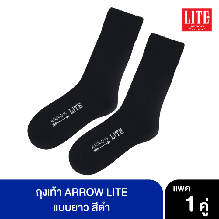 ARROW_LITE ถุงเท้า ARROW LITE PACK 1 คู่ สีดำ | Lazada.co.th