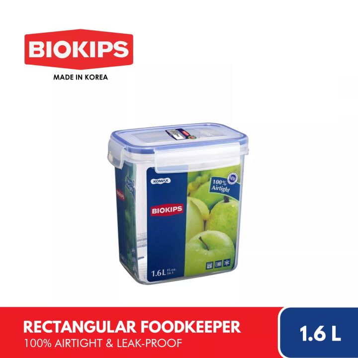 Biokips Tall Rectangular Food Storage Container 1.6L | BPA Free | 100% ...