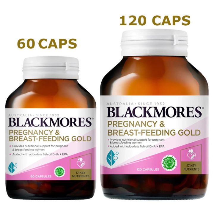 (GOLD) BLACKMORES PREGNANCY BREASTFEEDING GOLD 60'S | 120'S☬ | Lazada