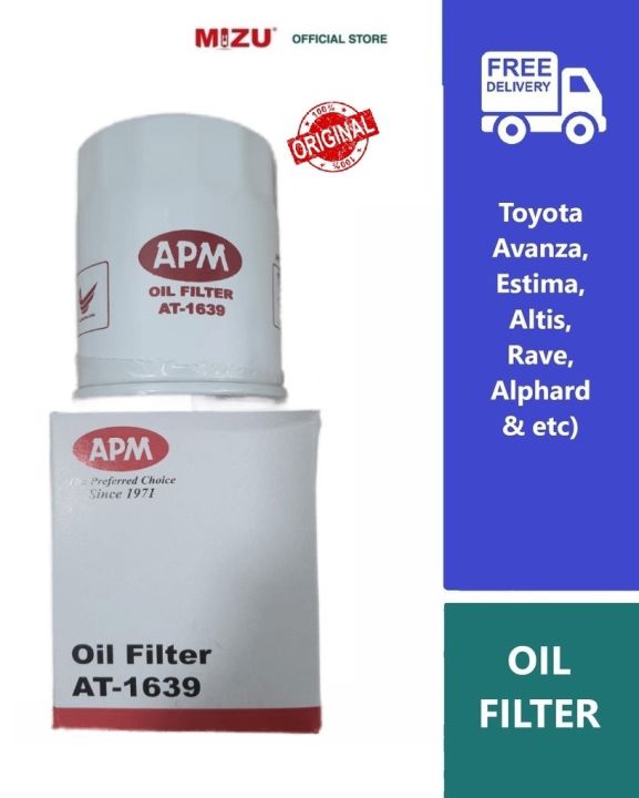 MIZU APM YZZE2 Toyota Oil Filter - Toyota Avanza, Estima, Altis, Rave ...
