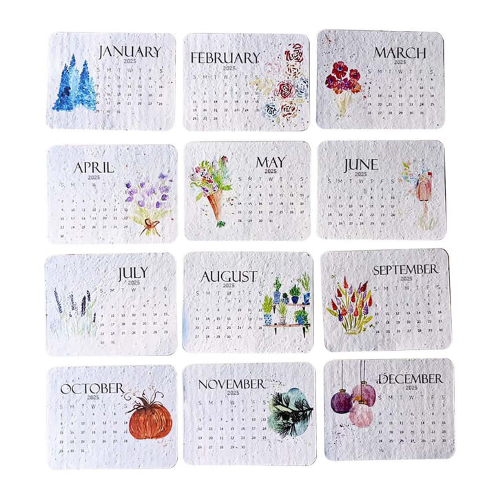 Galuru Plantable Calendar Eco-friendly Calendar 2025 Plant Calendar ...