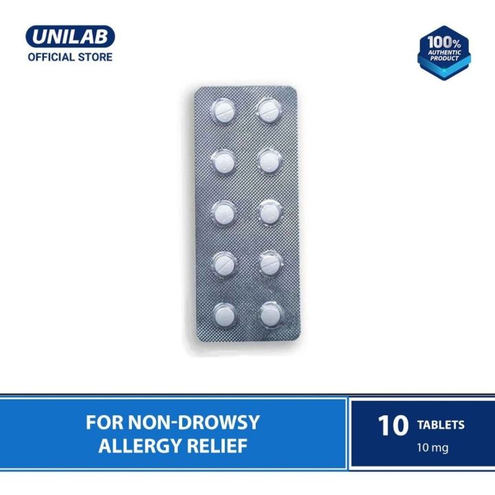 Unilab Allerta 10mg 10 Loratadine Tablets - For Fast Non-Drowsy Relief ...