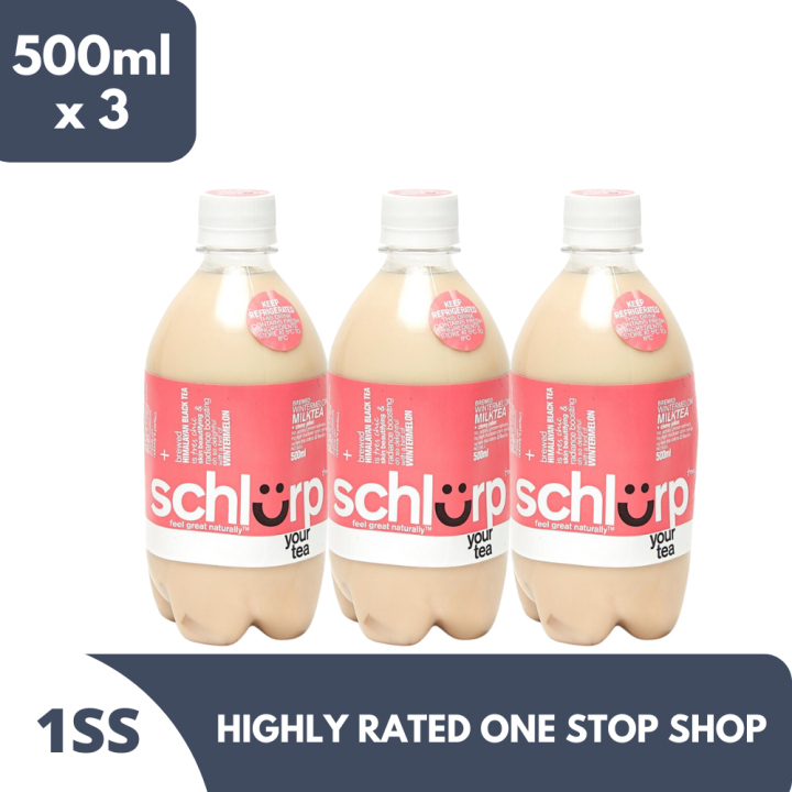 Schlurp Brewed Wintermelon Milktea 500mL x 3 | Lazada PH