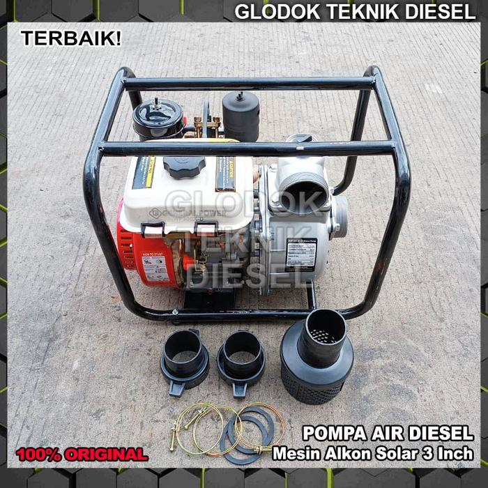 Pompa Diesel Solar Mesin Pompa Air Sawah Irigasi Alkon 3 Inch TERBAIK ...