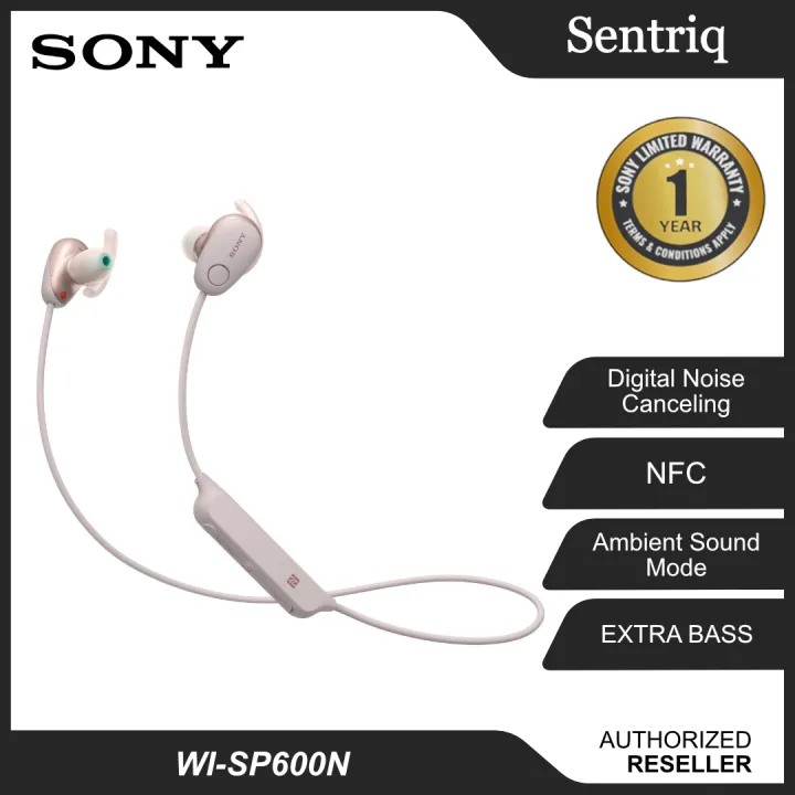 Sony WI-SP600N Pink Wireless In-ear Sports Headphones WI-SP600N/P ...