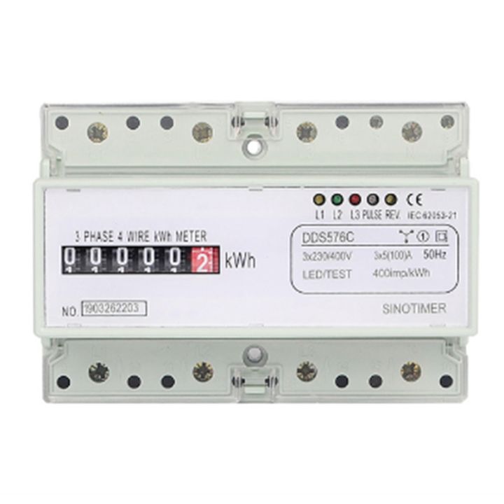 Three Phase 4 Wires Digital Power Electric Electricity Meter KWh Power ...