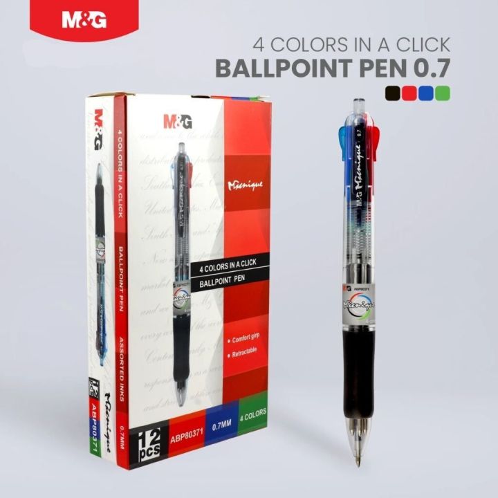 M&G 4-in-1 Multifunctional ABP80371 4 Colour Automatic Ballpoint Pen 0 ...