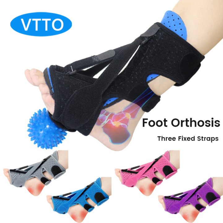 VTTO 1ชิ้น3เข็มขัดพยุงหลัง Plantar Fasciitis เครื่องดามกลางคืนหลังเท้า ...