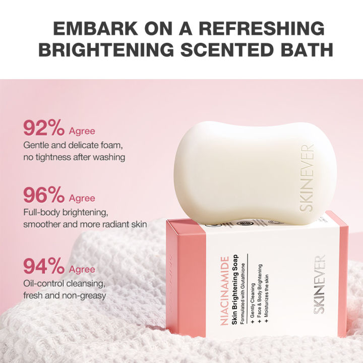 SKINEVER Niacinamide Skin Brightening Soothing Soap for Face & Body ...