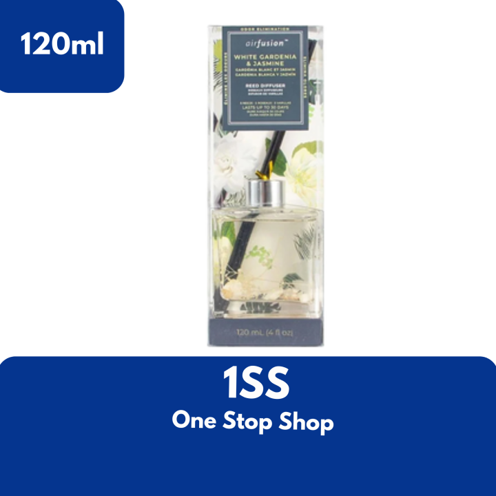 Air Fusion Reed Diffuser, White Gardenia & Jasmine, 120ml | Lazada PH