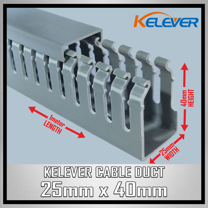 CABLE DUCT KELEVER BRAND / WIRE DUCT / CABLE MANAGEMENT (1 METER LENGTH ...