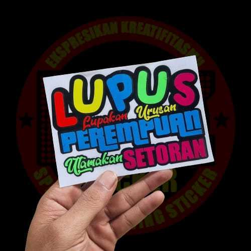 Cutting Sticker LUPUS V1 Stiker Variasi Motor Kaca Mobil Truk Bus Dll ...