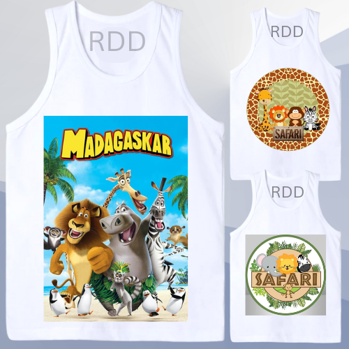 1 PCS RDD White Sando for Kids Boys Assorted Cartoon Animal Printed for ...