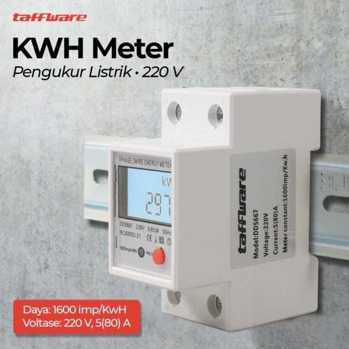 KWH METER PINTAR PENGUKUR LISTRIK SMART POWER VOLTMETER WATTMETER 220V ...